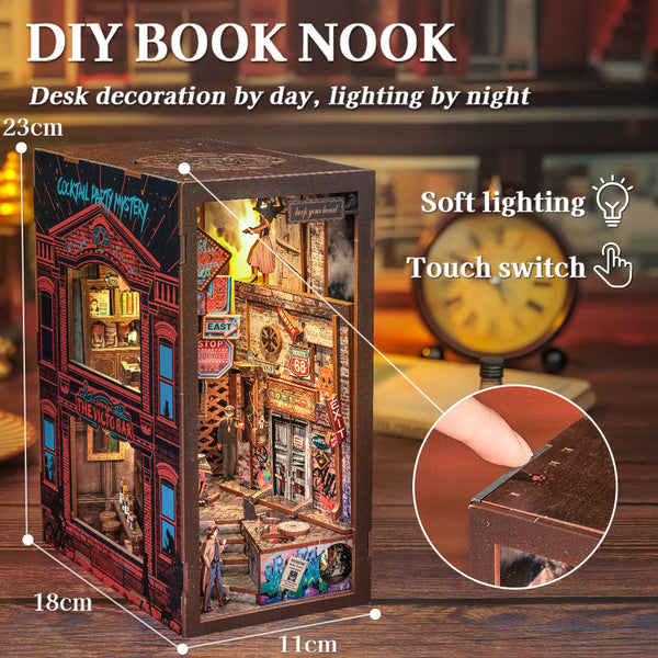 CUTEBEE DIY Book Nook Kit (The Long Goodbye)