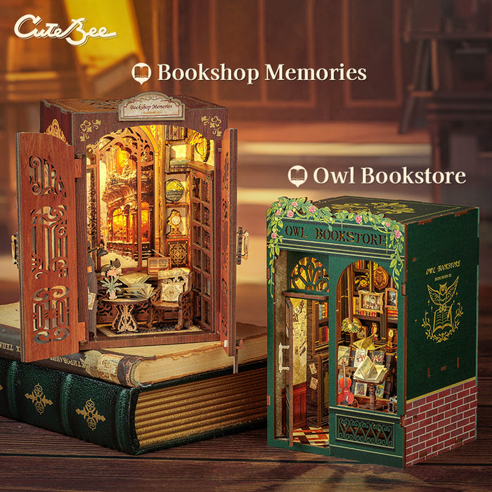 CUTEBEE DIY Book Nook Kit|Mini Bookstore Series
